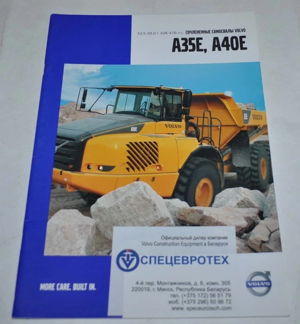 VOLVO A35E A40E Articulated dump truck Brochure Prospekt £11.95 ...