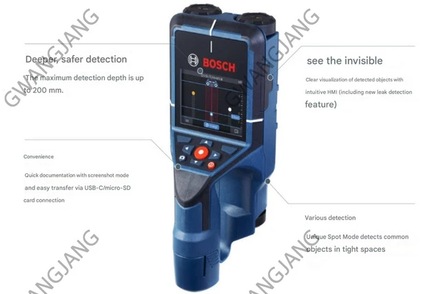 BOSCH PROFESSIONAL D-TECT 200 C Wall Floor Scanner Detector Bare Tool Only Body $1,111.31 ...