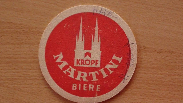 &SEIT 100 JAHREN& Kropf MARTINI Biere, BIERDECKEL, 70er Jahre EUR 1,00 ...