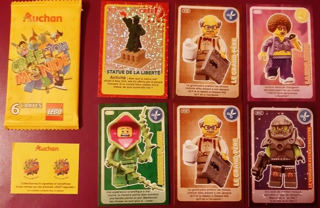 LEGO CRÉE TON Monde Carte Lego 2018 Auchan 6 pièces n° 12 50 112 112 ...