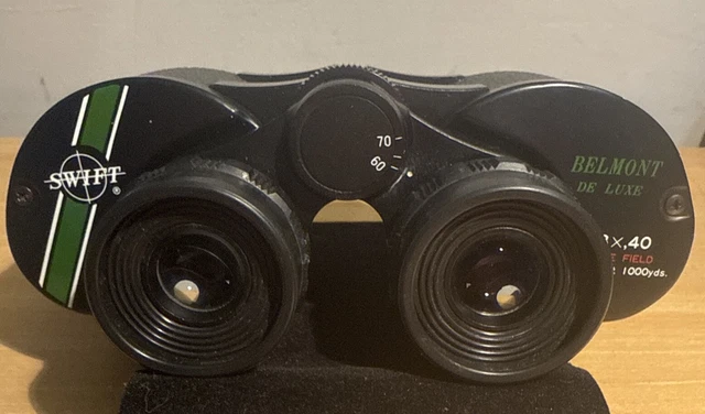 VINTAGE SWIFT BELMONT DE LUXE 8 X 40 WIDE FIELD BINOCULARS 430ft at ...