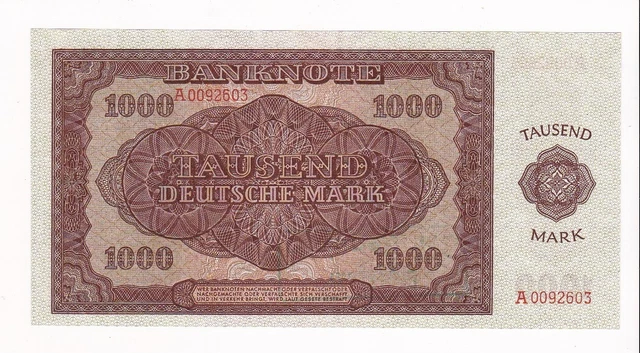 1000,- MARK DER DDR 1948 Rosenberg 347 Serie A EUR 75,00 - PicClick DE