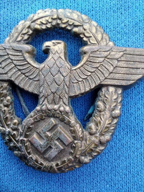 ORIGINAL WW2 GERMAN Police hat SA badge, lovely condition £83.92 ...