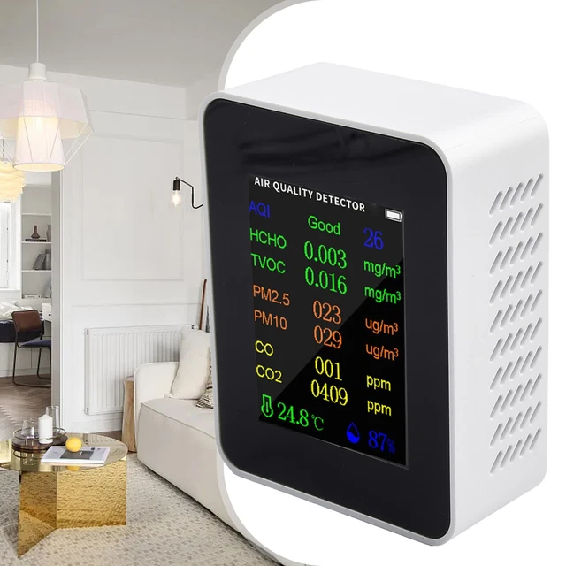 D TECTEUR DE QUALIT de l'air 10 en 1 avec cran couleur TFT pour PM2 5 PM10 EUR 56,08 - PicClick FR