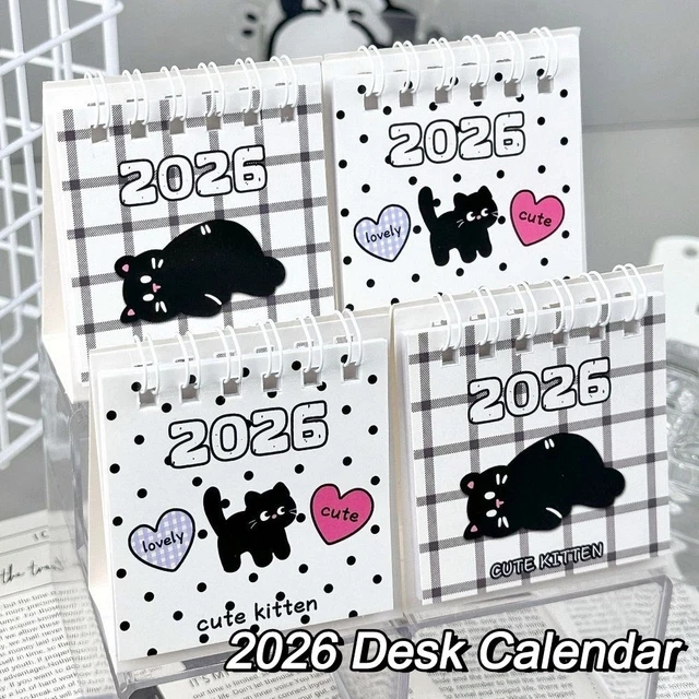 MINI 2026 DESK Calendar Bow Schedule Planner Office School Supplies $9. ...