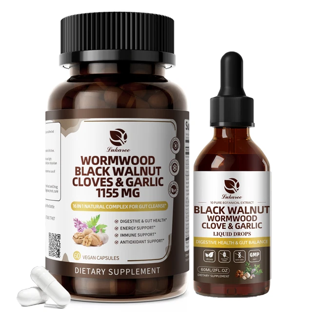 PARASITE CLEANSE -BLACK Walnut, Wormwood, Cloves Garlic Herbal Blend ...