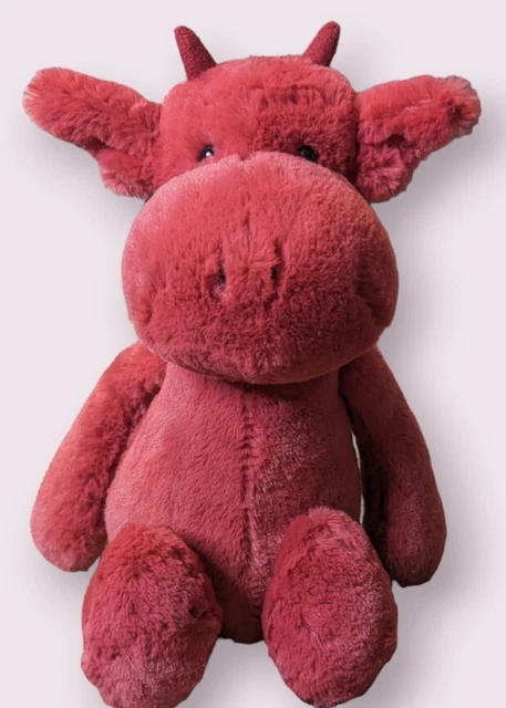 JELLYCAT RARE RED Medium Bashful Dragon Retired Soft Toy Plush ...
