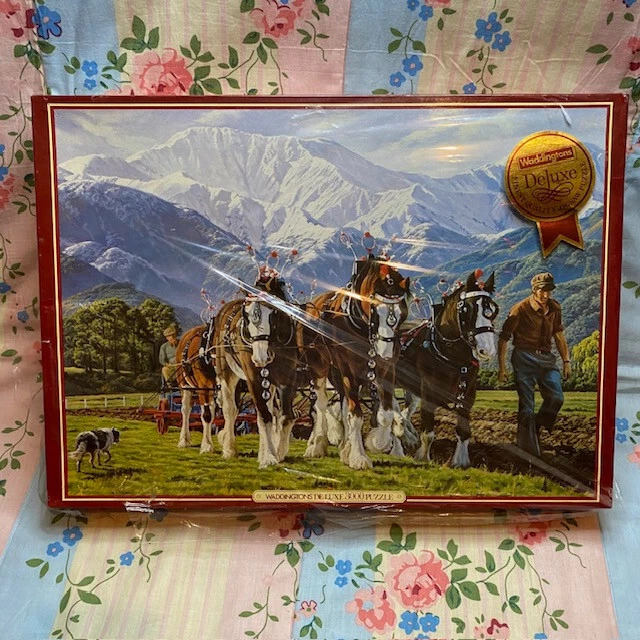 BRAND NEW VINTAGE Waddingtons De Luxe 3000 Piece Horses Ploughing ...