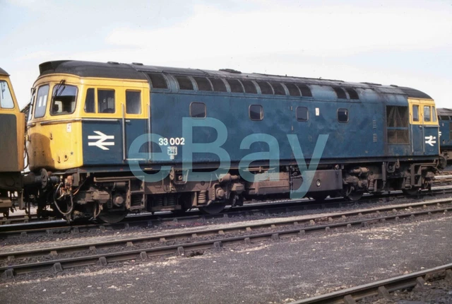 35MM RAILWAY SLIDE of Class 33 33002 @ Cardiff Canton Copyright to ...