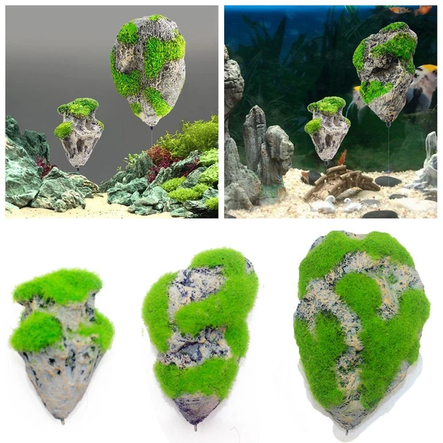ORNAMENT SIMULATION MOSS Artificial Pumice Floating Stone Suspended ...