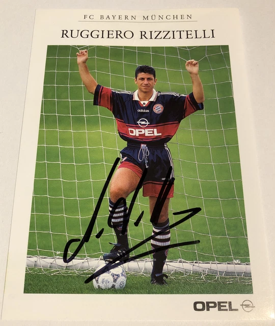 CARTOLINA AUTOGRAFATA RUGGIERO Rizzitelli Org. firmato 1997/1998 FC ...