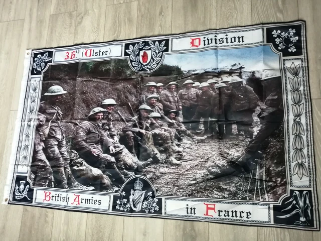 36TH ULSTER DIVISION 14th bn Royal irish rifles somme Flag 3X5FT £12.00 ...