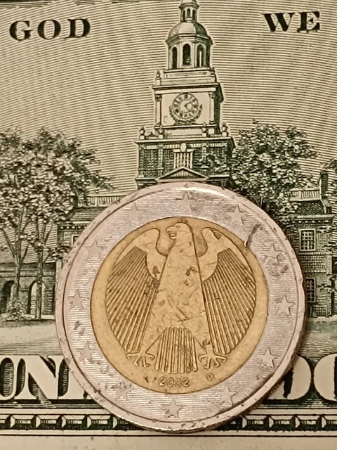 2 EURO COIN Germany 2002 Letter D Minting Errors Rare £8,401.90 ...