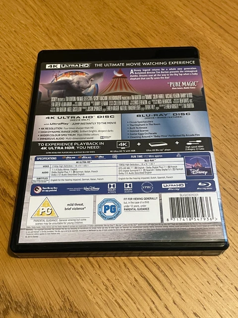 DUMBO LIVE ACTION (4K Ultra-HD + Blu-ray) disney Colin Farrell £3.49 ...