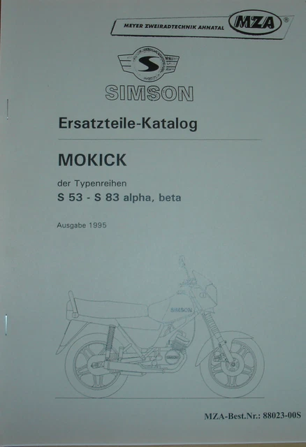 ERSATZTEIL LISTE KATALOG Simson SR50 SR80 SR50/1 SR80/1 S 51 70 51/1 70 ...
