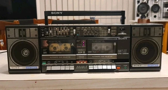 VINTAGE SONY CFS Boombox/Double Cassette Deck/Made In Japan/Fm/Aux ...
