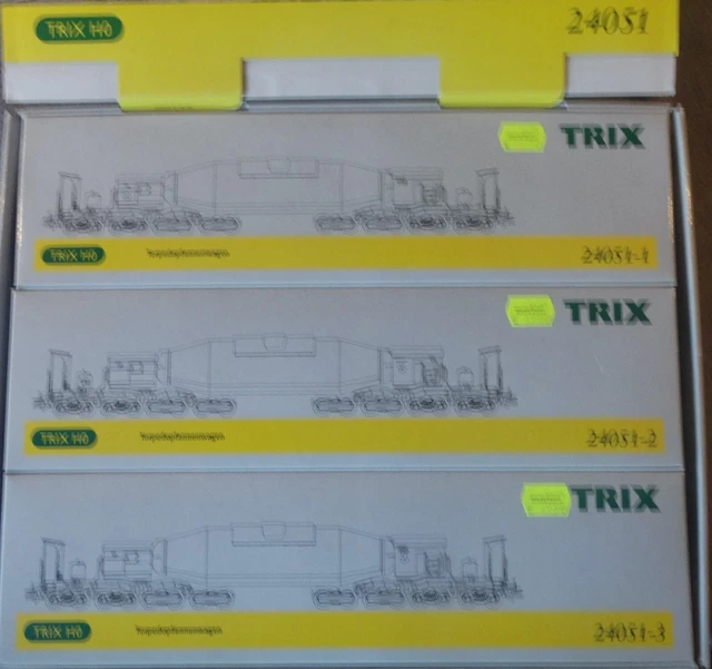 TRIX 24051 (Spur H0) Torpedopfannenwagen - Set + OVP - unbenutzt EUR ...