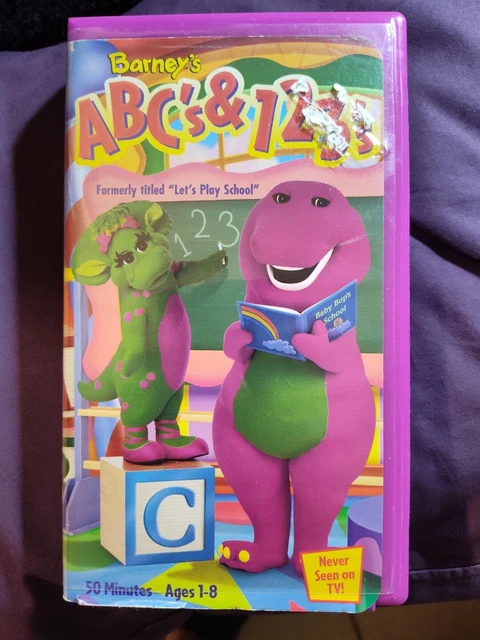 BARNEY THE DINOSAUR Vintage Vhs abc 123 90's Kidcore Baby Bop P.b.s ...