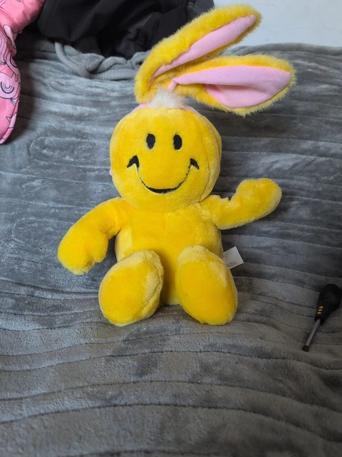 DAN DEE VINTAGE Smiley Face Wiggle Tickle Yellow Stuffed Plush £13.96 ...