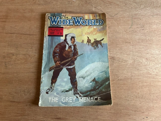 WIDE WORLD MAGAZINE Grey Menace June 1942 Pulp Fiction For Men Vintage ...
