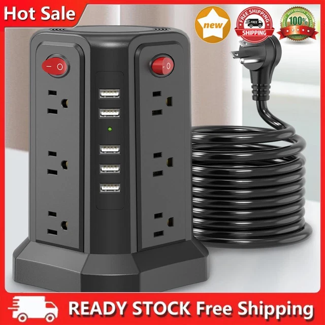 US MULTI-SOCKET POWER Board 1250W 10A Universal Socket with 1.8m ...