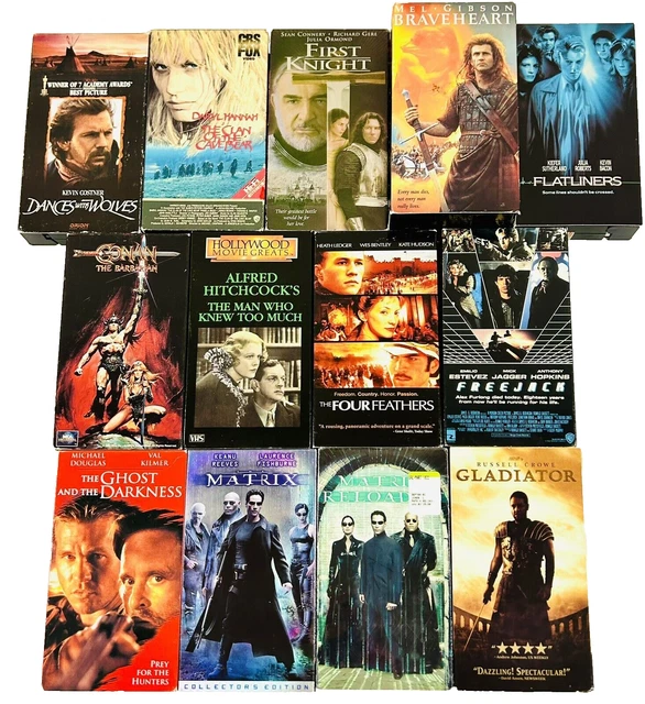 13 ACTION HISTORICAL Adventure Sci-Fi VHS Lot The Matrix Gladiator ...
