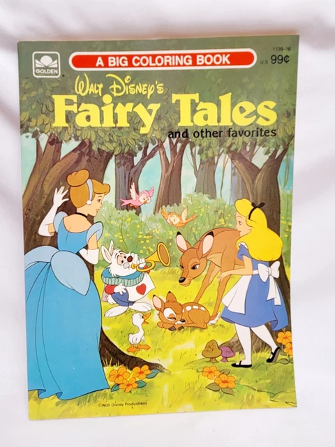 NEW WALT DISNEY Fairy Tales Cinderella Coloring Book. Golden Books ...