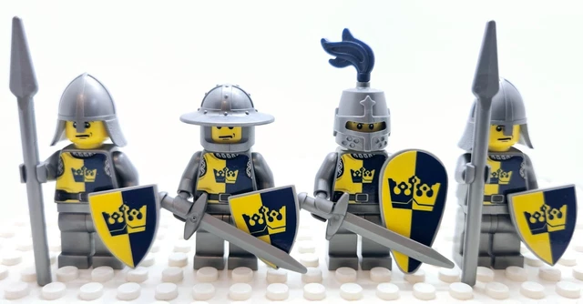 CASTLE CROWN KNIGHTS Soldiers made with real LEGO® Minifigure $44.00 ...