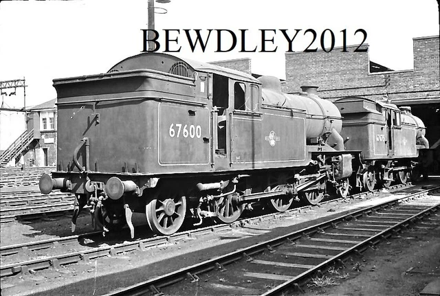 NEGATIVE 35MM LNER GRESLEY V1 67600 ON PARKHEAD SHED SCOTLAND NO DATE ...