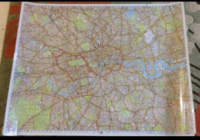 LONDON KNOWLEDGE A-Z Map (ENLARGED LAMINATED WALL MAP), large size £49. ...