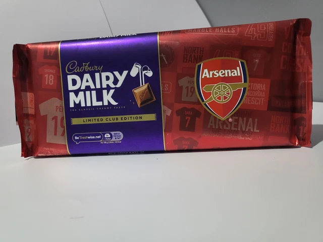 CADBURY DAIRY MILK Chocolate Bar 360g ARSENAL Football Club Edition £7. ...
