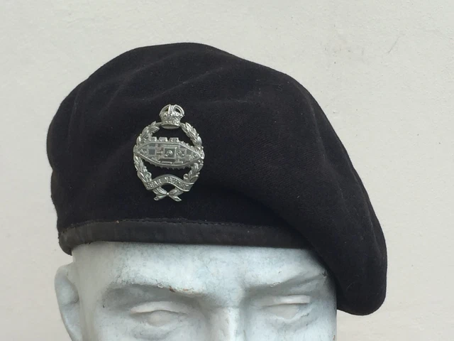 ORIGINAL BRITISH ARMY Ww2 Tank Regiment Beret Dated 1945 . Wd Stamped ...