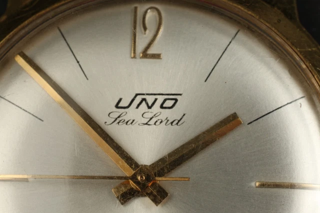 VINTAGE UNO SEA Lord 17 Jewels Mechanical Watch Swiss made with leather ...