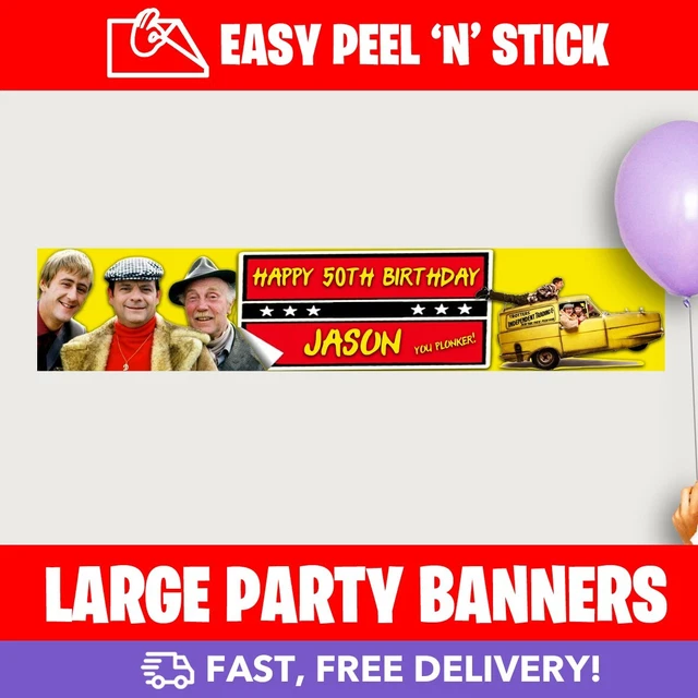 ONLY FOOLS N' Horses Personalised Birthday Party Self Adhesive Banner ...