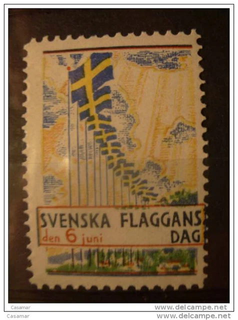 SVENSKA FLAGGANS DAG Nationaldagen Vignette Poster Stamp EUR 3,75 ...