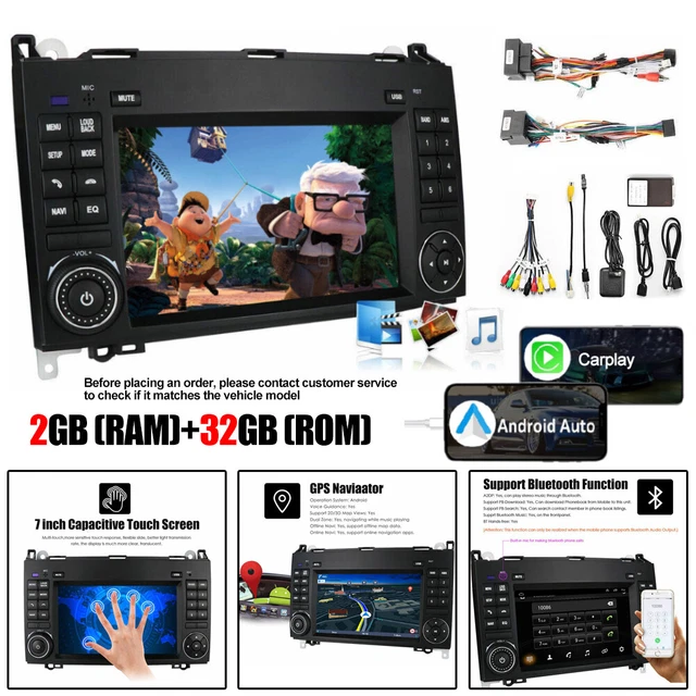 AUTORADIO ANDROID 12 GPS Navi CarPlay WiFi per Mercedes Benz A/B W169 ...