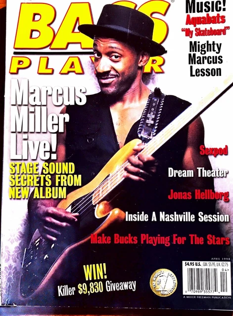 VINTAGE BASS PLAYER Magazine. April 1998. Marcus Miller, Dream Theater ...