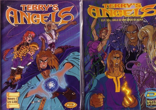 SET FUMETTI DYNAMIC FANTASY ANNI 90,TERRY'S ANGELS Elfi orlo crisi di ...