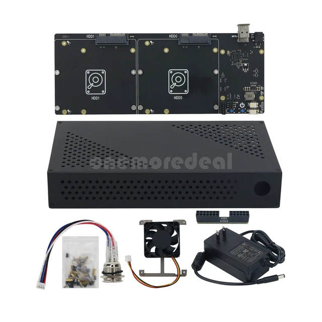 NASPI-GEMINI 3.5 NAS Storage+3.5" SATA HDD Shield Metal Shell for ...