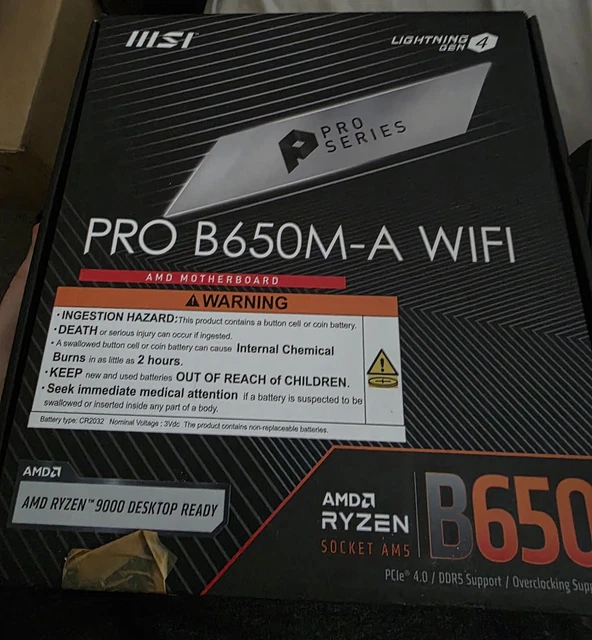 MSI B650 GAMING Plus Wi-Fi ATX Motherboard Black and Grey £78.70 ...