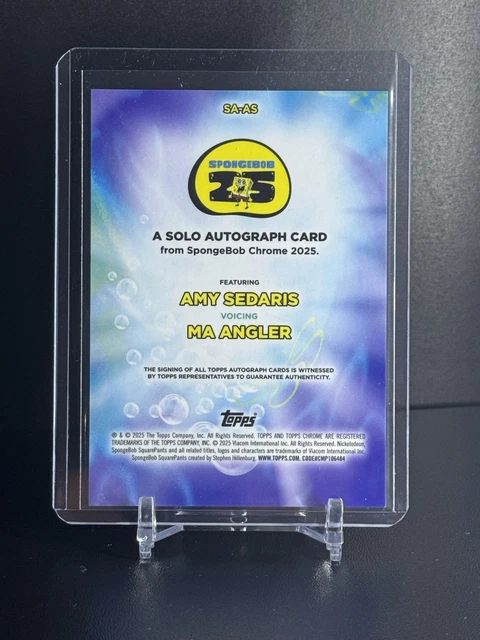 2025 TOPPS CHROME SpongeBob SquarePants Ma Angler Amy Sedaris Auto /25 ...
