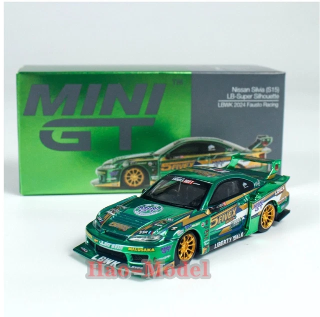 MINIGT 1:64 LB-SUPER Silhouette S15 SILVIA LBWK 2024 Alloy Diecast Car ...
