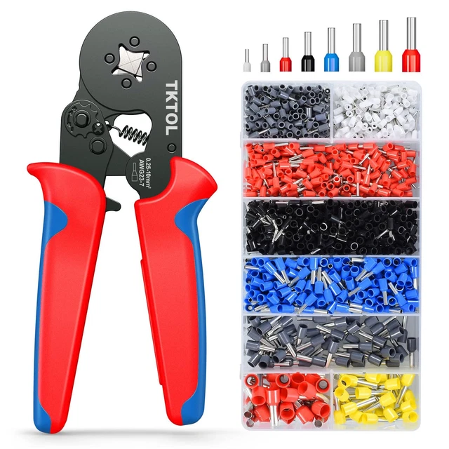 1200X CRIMP TOOL Bootlace Ferrule Crimper Plier Wire Terminal Connector ...