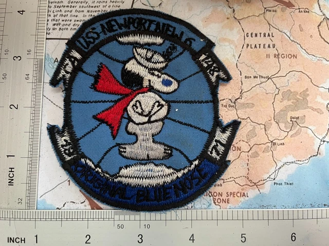 PATCH , SNOOPY dog , vietnam war patch , uss newport news , uss , blue ...