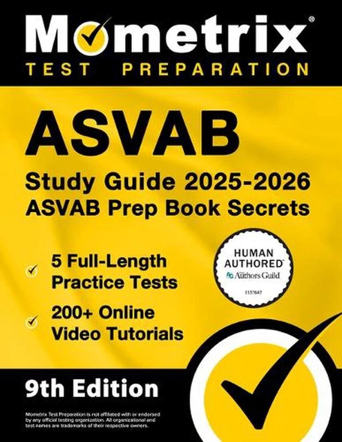 ASVAB STUDY GUIDE 2025-2026 - 5 Full-Length Practice Tests, 200+ Online ...