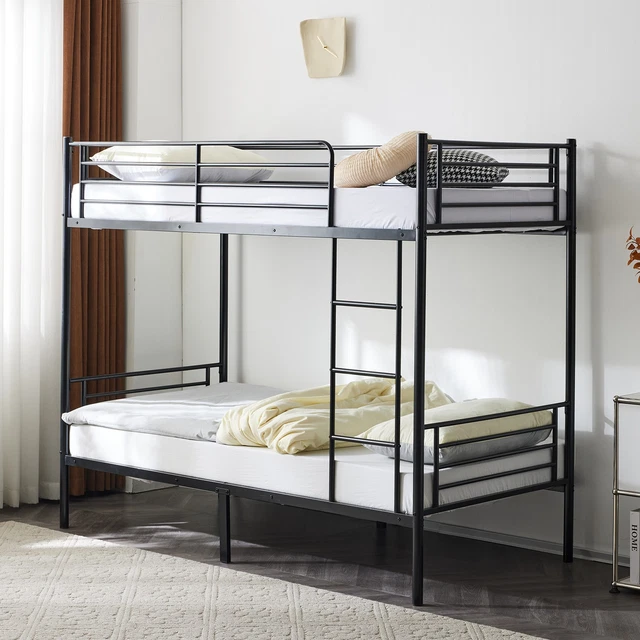 3FT SINGLE BUNK Bed Mental Frame Double Bunk Bed For Kids Children with ...