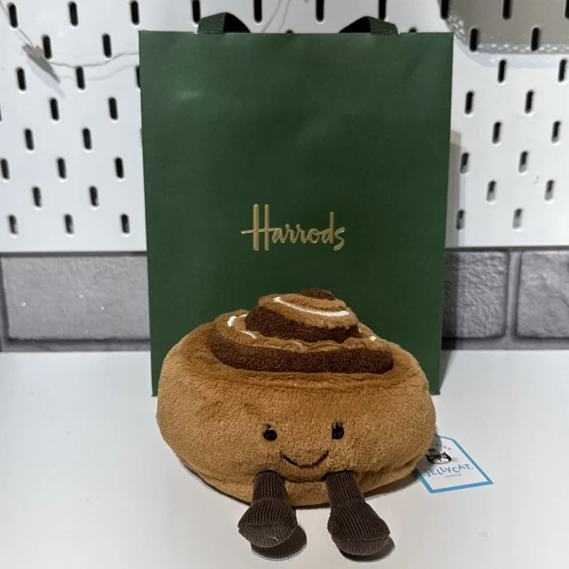 JELLYCAT CINNAMON BUN with Tags from Harrods Authentic Send dust-proof ...