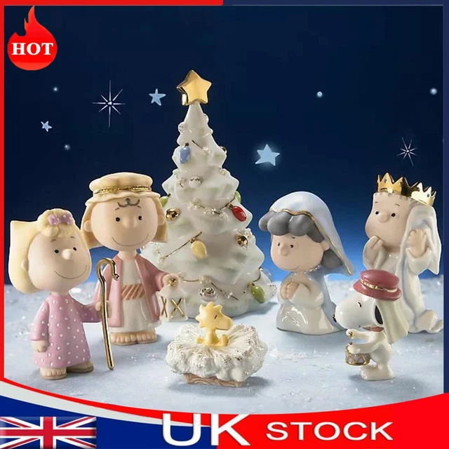 LENOX.PEANUTS NATIVITY CHRISTMAS Pageant Set Snoopy Charlie Brown Linus ...