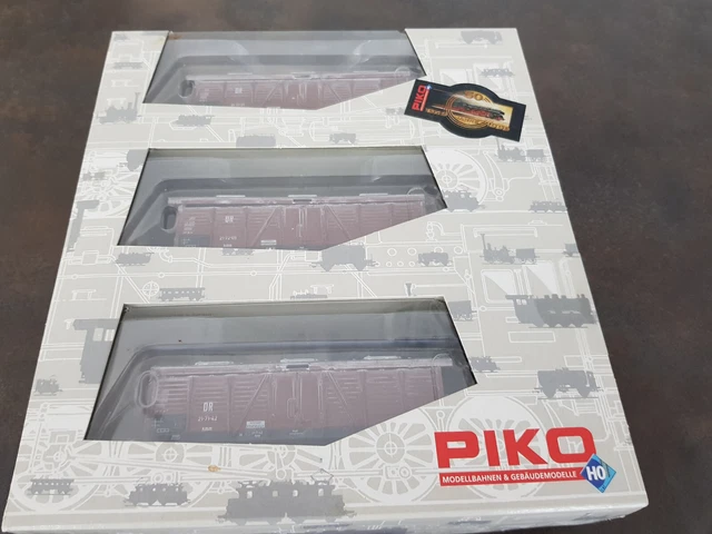 PIKO H0 58038 - Behelfskaliwagenset gealtert Kmm21 DR Ep.III DC NEU OVP EUR 119,50 - PicClick DE