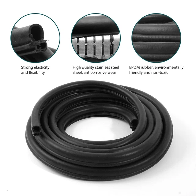 SEAL TRIM LOCK For Vehicle Trunk Door Edge Rubber Pinch Weld Strip ...